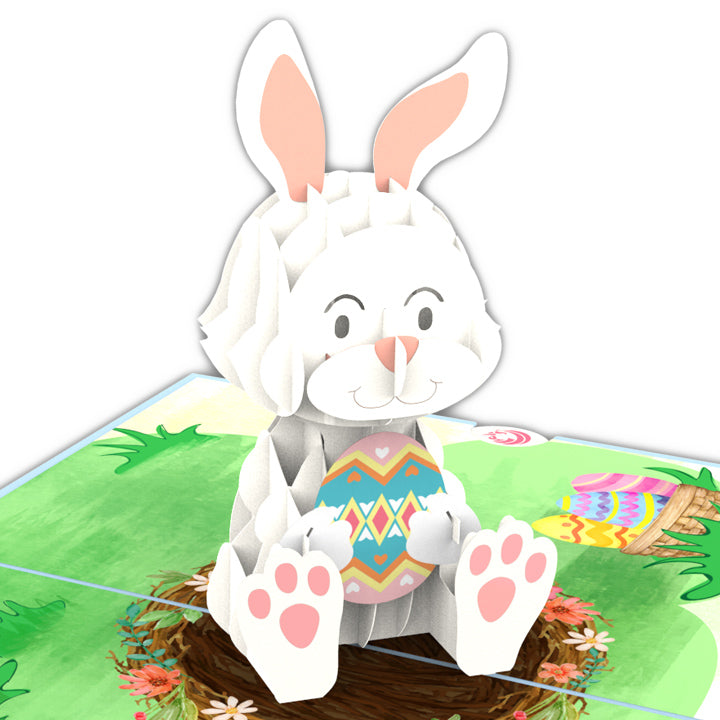 Bunny Easter Pop Up Card | Enjoy holiday by colorful 3D card Unipop