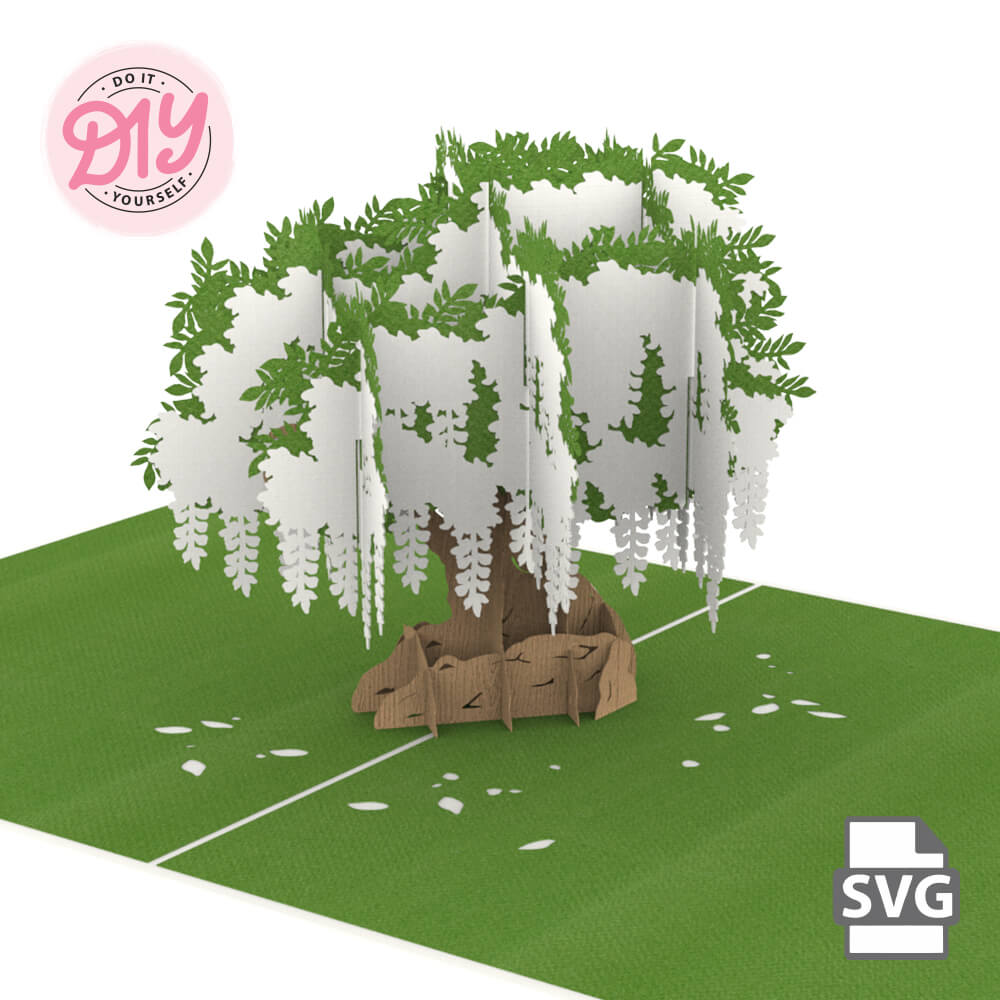 Wisteria Tree Pop-Up Card SVG Template | Download for Stunning DIY ...