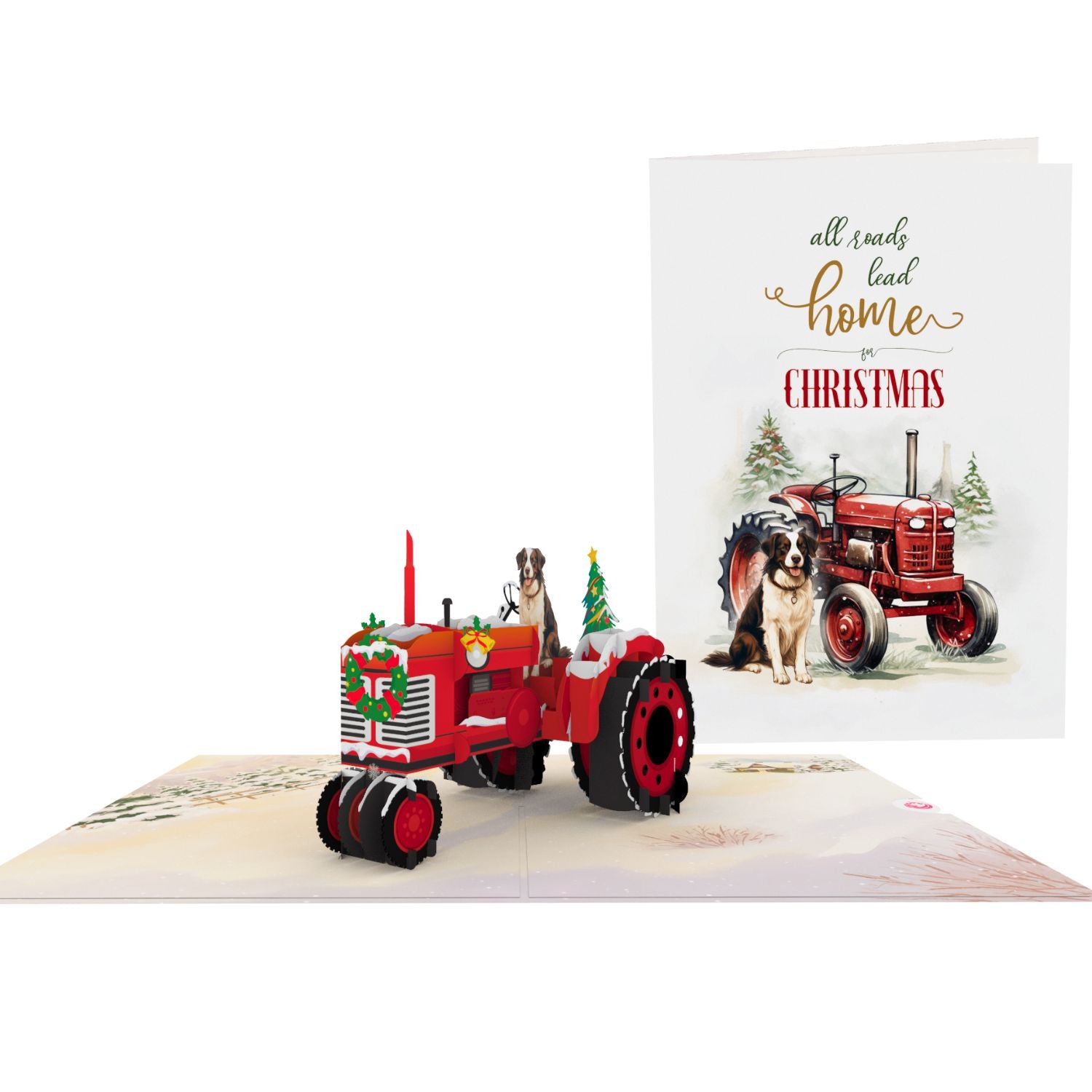 Christmas Vintage Tractor pop up card – Unipop