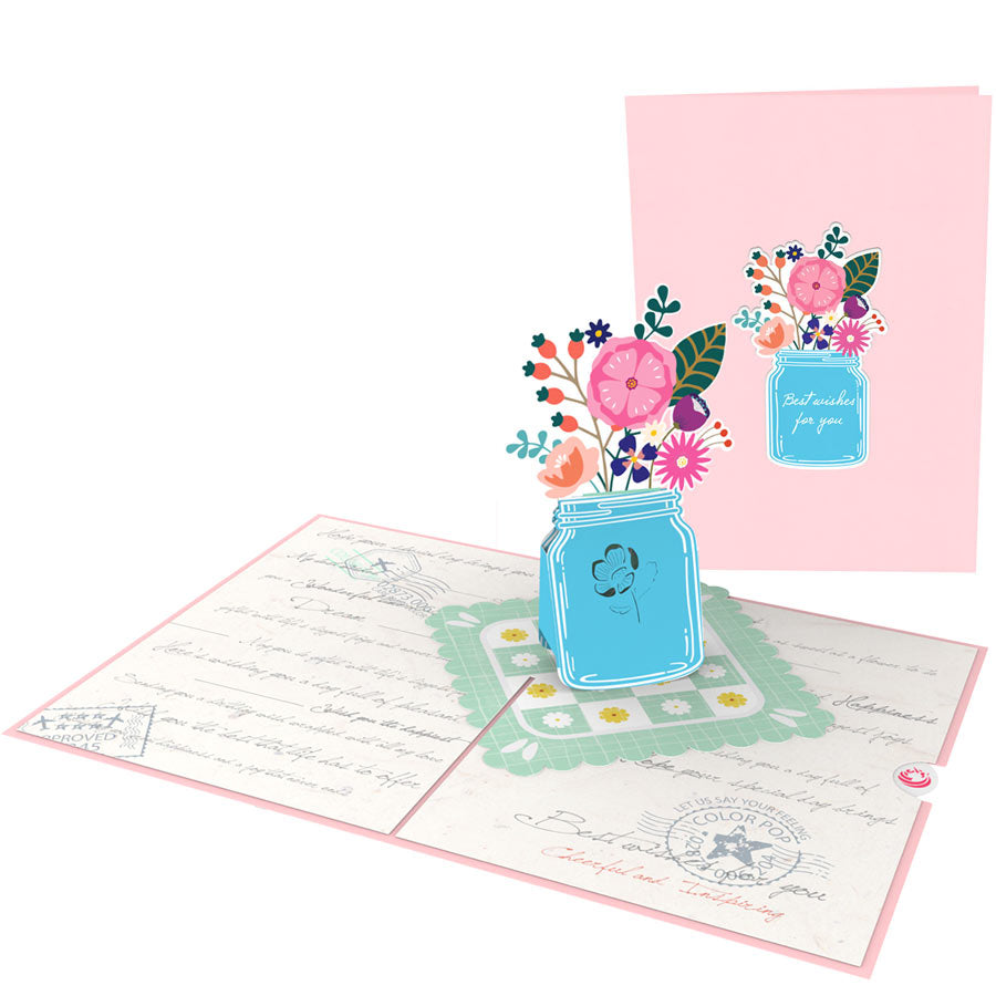 Beautiful Flowers Pop Up Card | Unipop™ Cards - Pop Up Greeting Cards